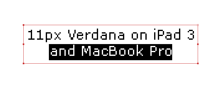 11px Verdana on Retina Displays (Development) — Kaspars Dambis
