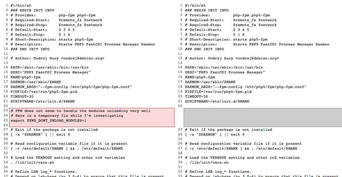 Fixing Etcinitdphp5 Fpm Init Script For Php 54 From Dotdeb On Debian Squeeze Web