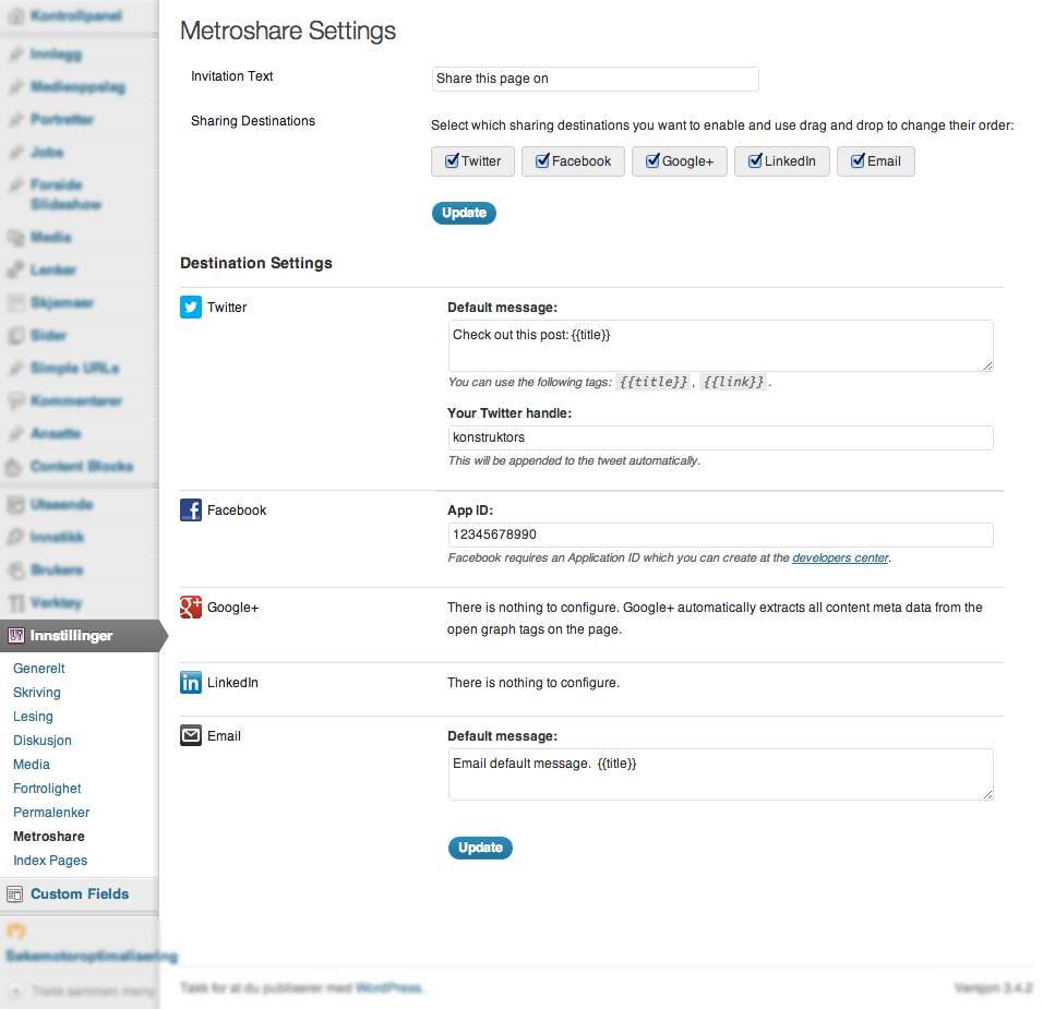 Metroshare Social Sharing Plugin for WordPress (WordPress) — Kaspars Dambis