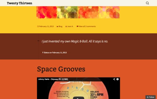 Twenty Thirteen WordPress Theme (WordPress) — Kaspars Dambis