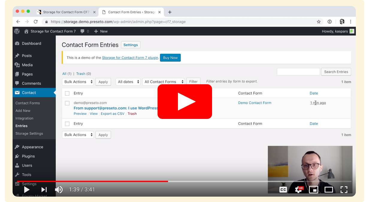 WordPress Product Demo Videos (WordPress) — Kaspars Dambis